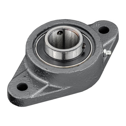 Standard Duty 2-Bolt Flange: 1-1/4" 206 Set Screw Mounted 2 Bolt Flange Bearing.High Temp Bearings