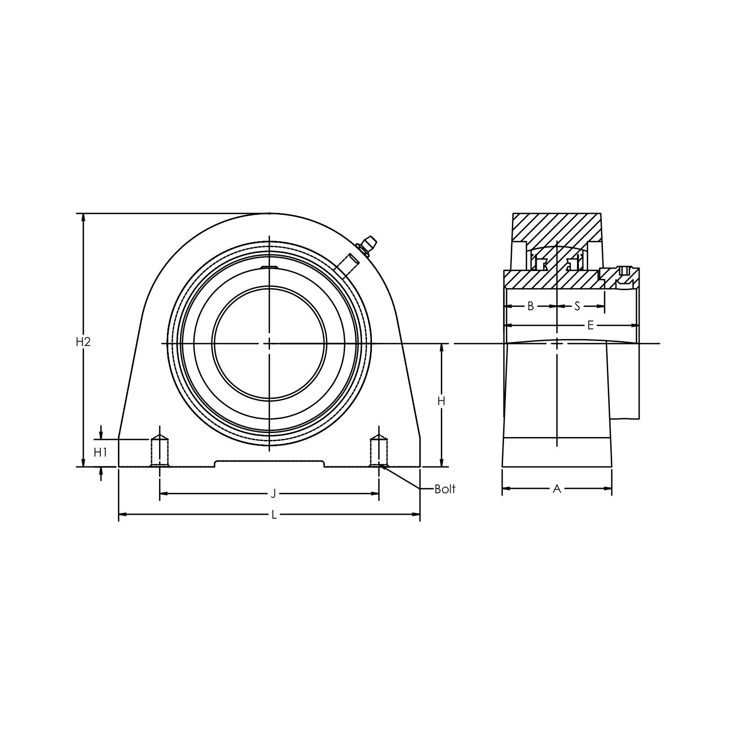 Eccentric Collar Tap Base Pillow Block: 35mm Eccentric Mounted Tapped ...