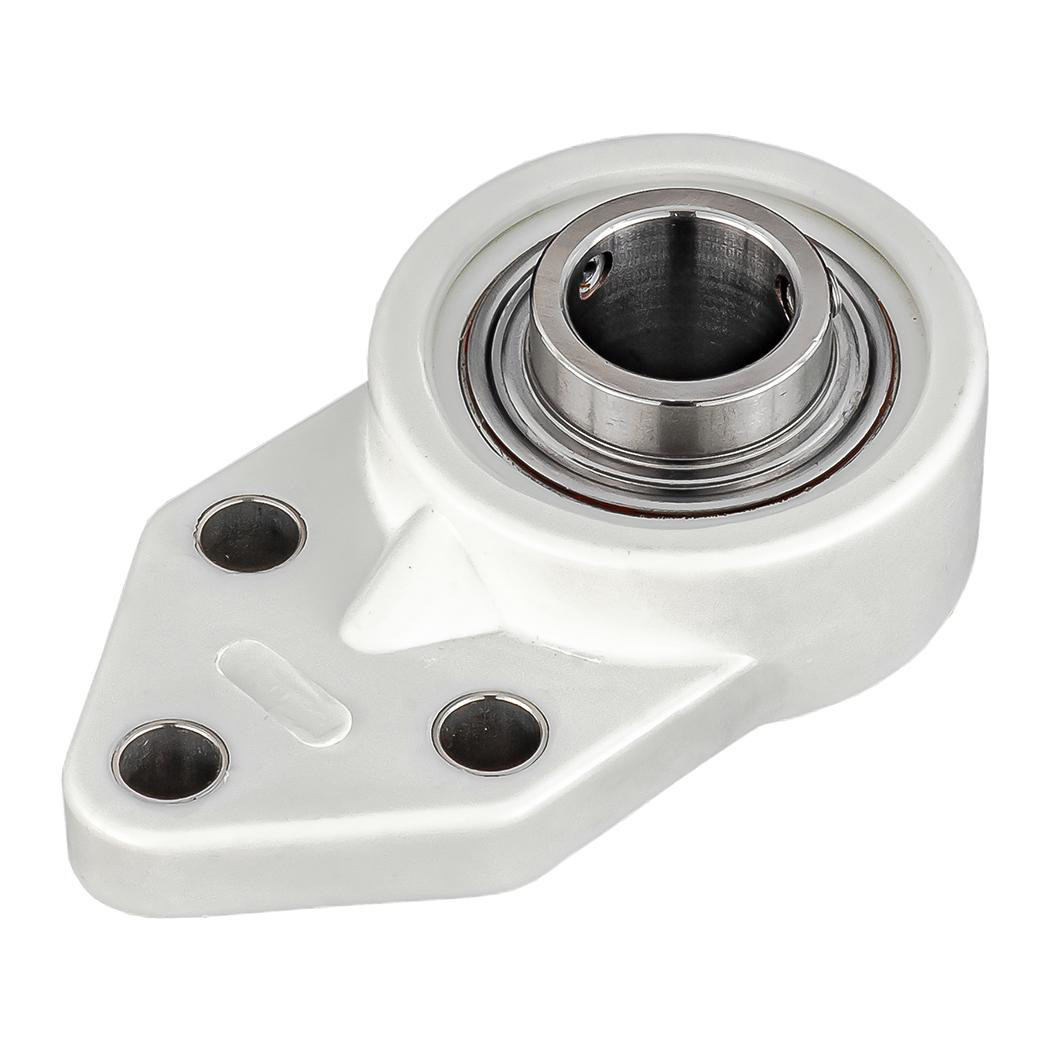 IP69K Plastic 3 Bolt Bracket Food Safe Bearing: 3/4" IP69K Plastic 3 Bolt Bracket Mounted Food ...